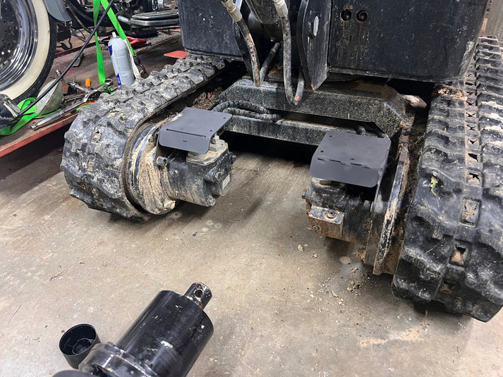 drive motor guards for mini excavator (pair) – Street Tractor Diesel Parts